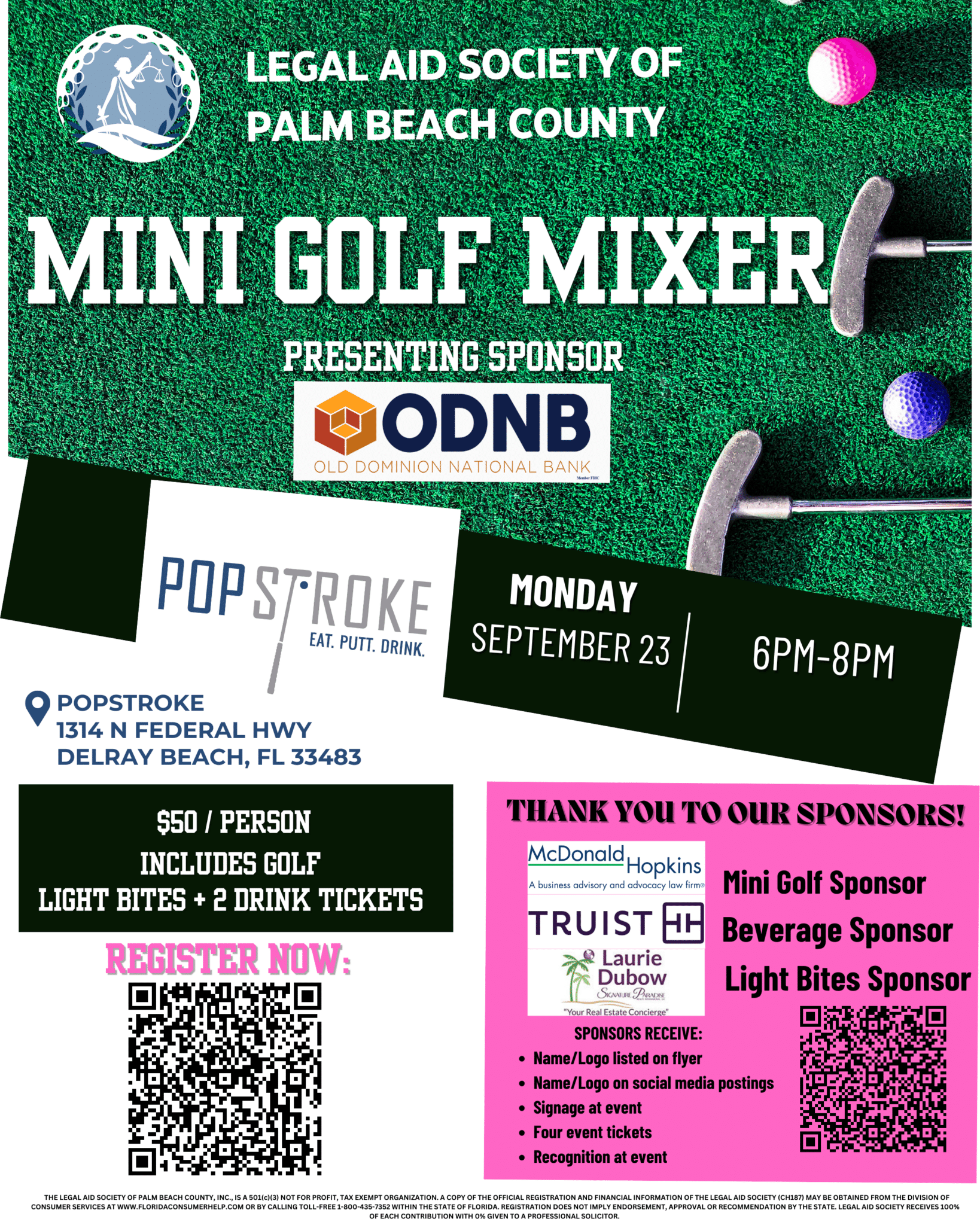 Mini Golf Mixer - Legal Aid Society of Palm Beach County